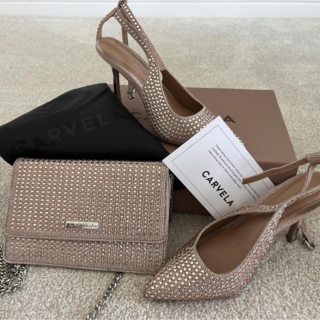 Genuine Carvella, heels and bag Only worn once... - Depop