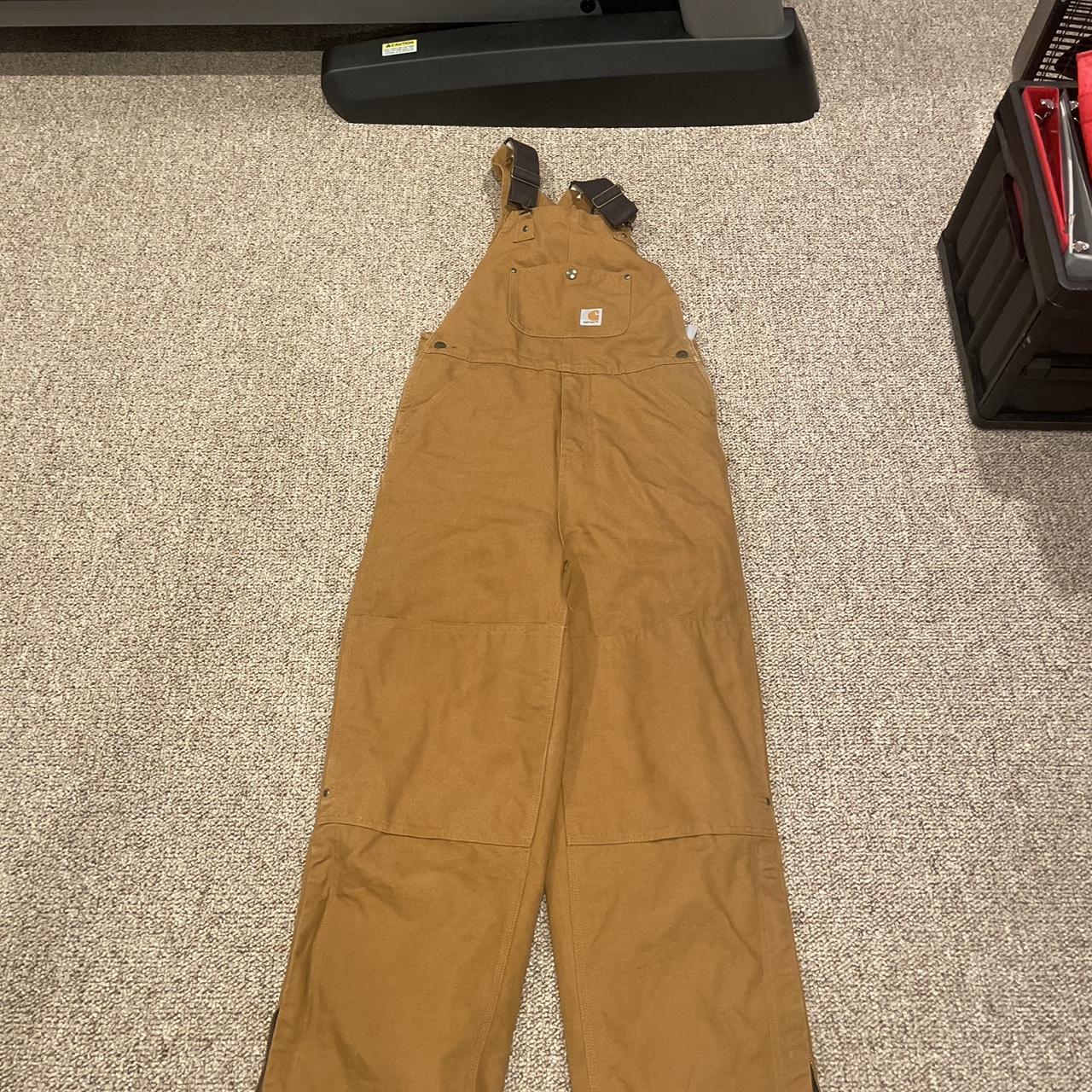 Carhartt Men's Tan Dungarees-overalls | Depop