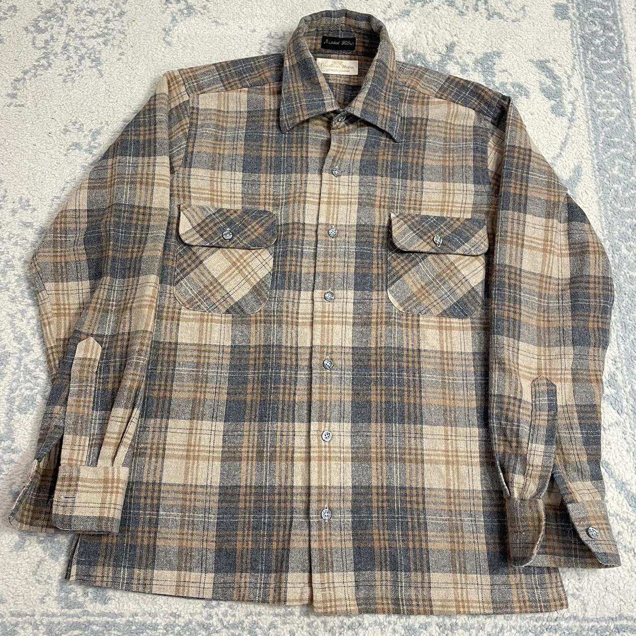 Vintage 80s/90s Countess Mara Plaid Flannel - Depop