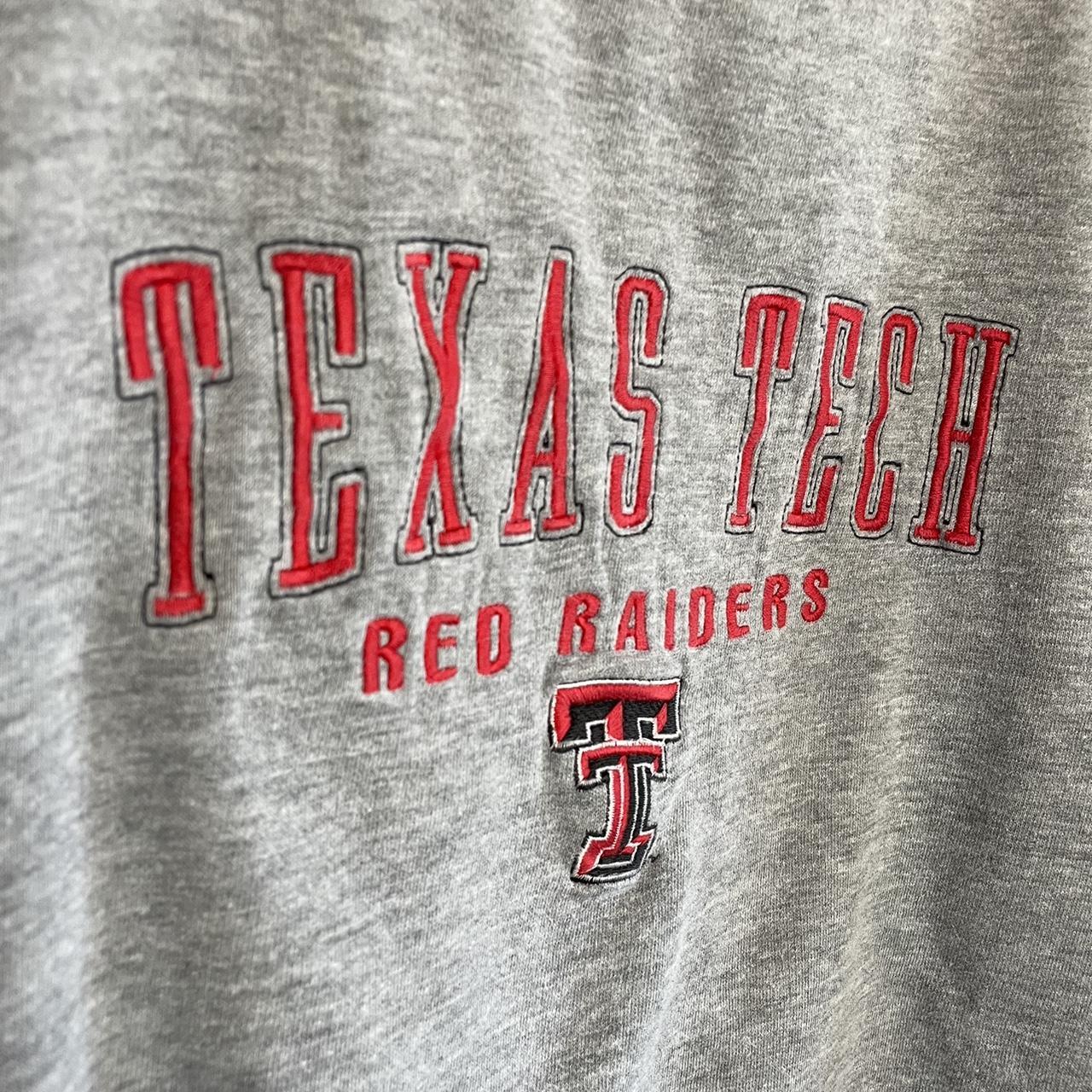Vintage Texas Tech Embroidered Red Oak Sweatshirt - Depop
