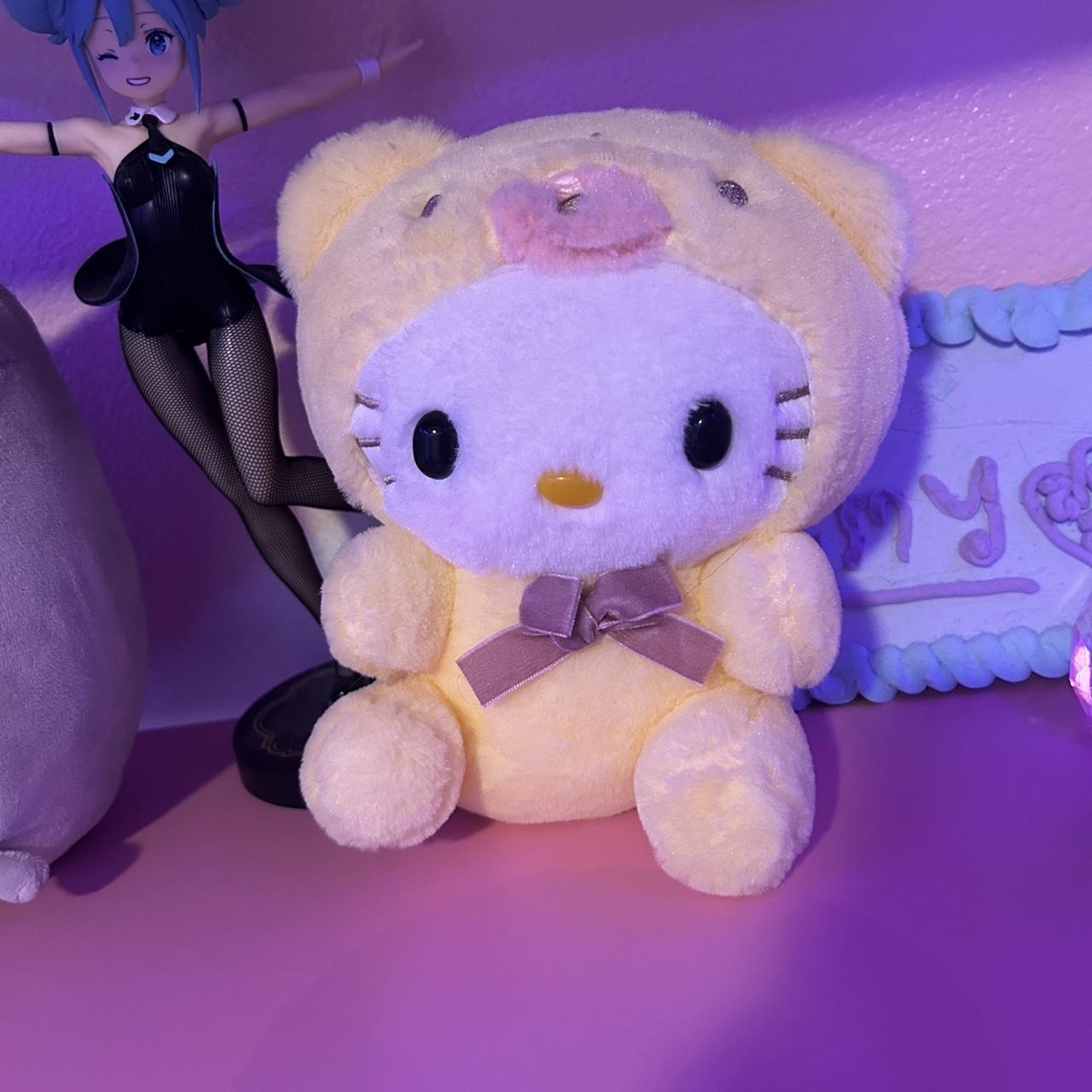 Adorable yellow and pink Hello Kitty plush #kawaii... - Depop