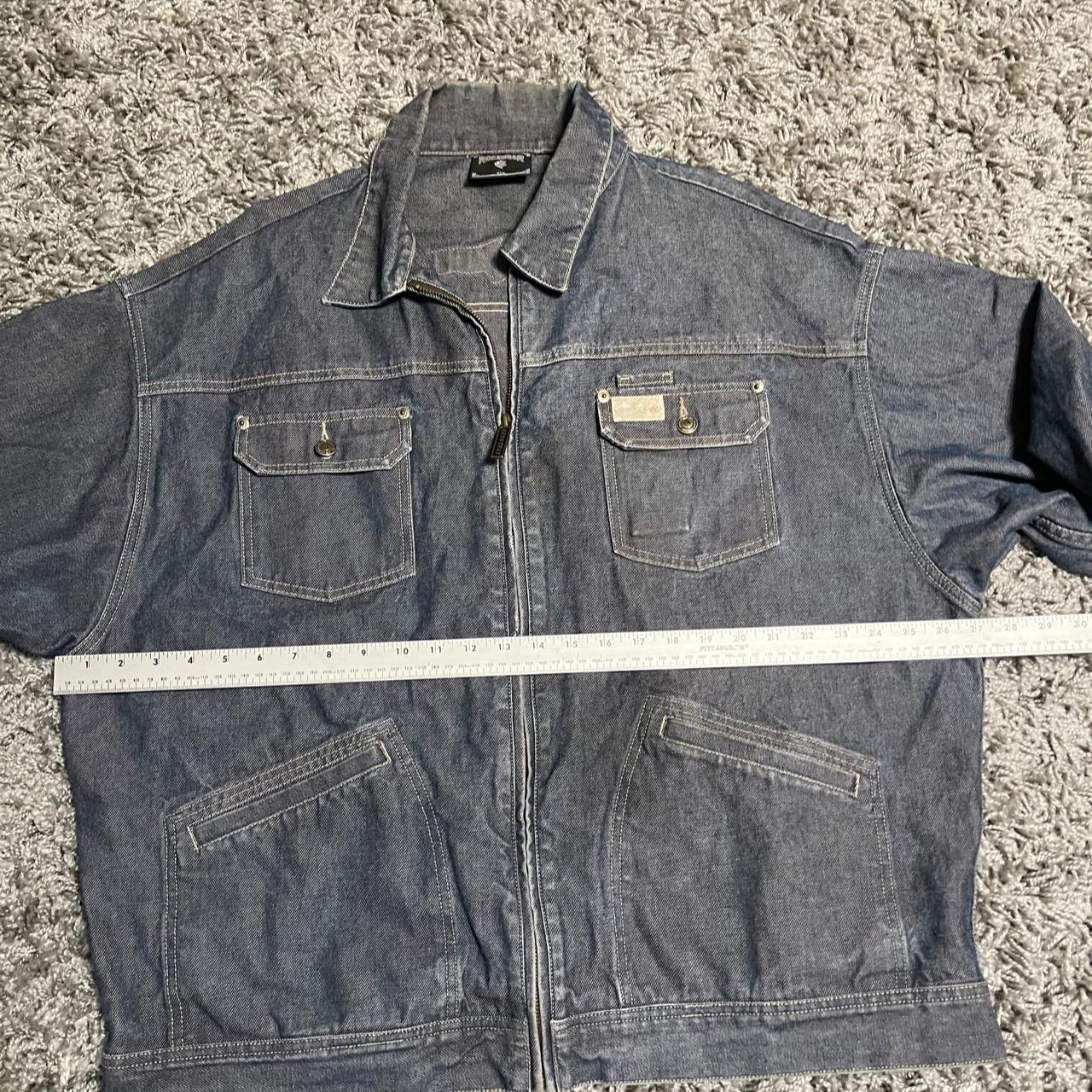 90s Baggy Rocawear Jean Jacket Size 2XL Baggy... - Depop