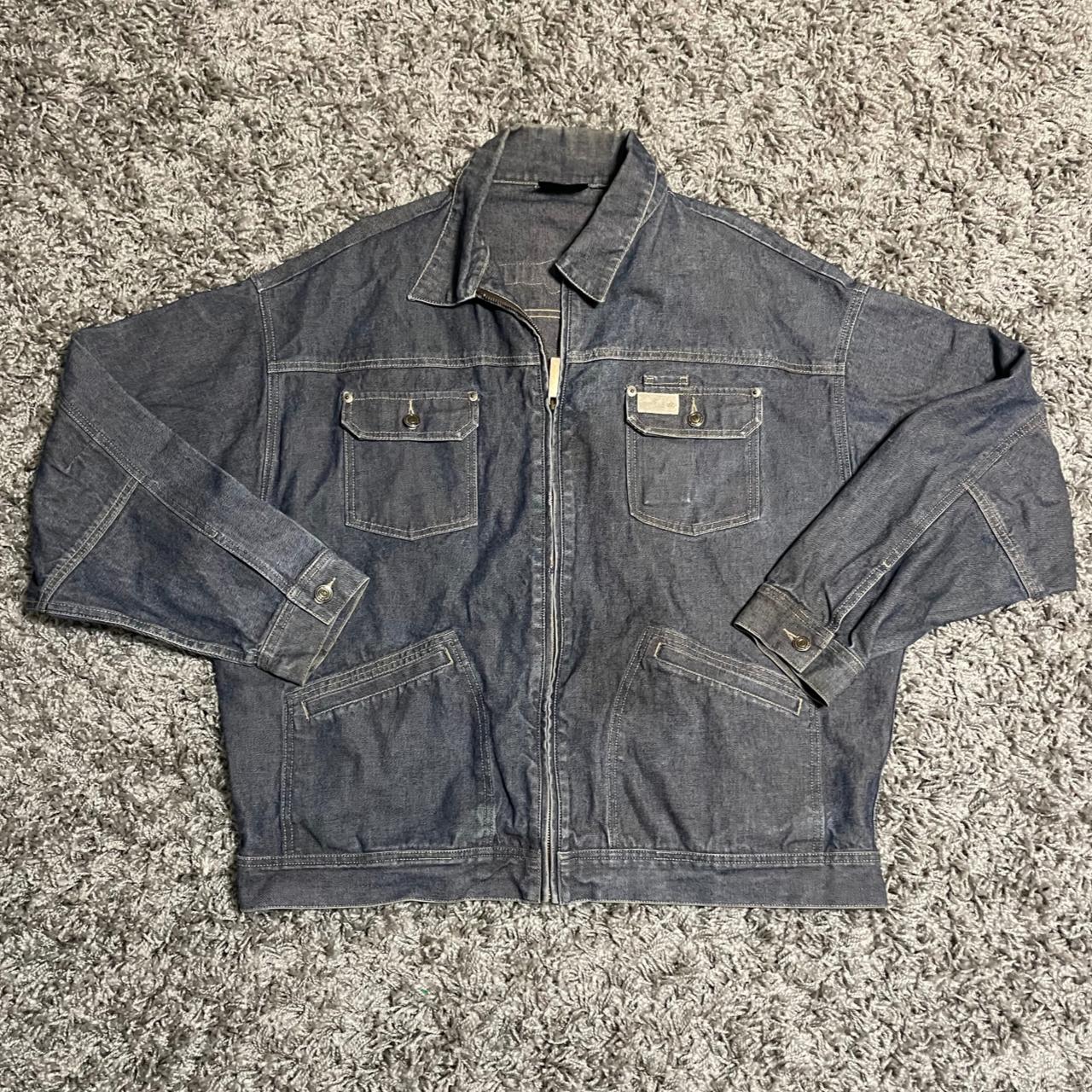 90s Baggy Rocawear Jean Jacket Size 2XL Baggy... - Depop