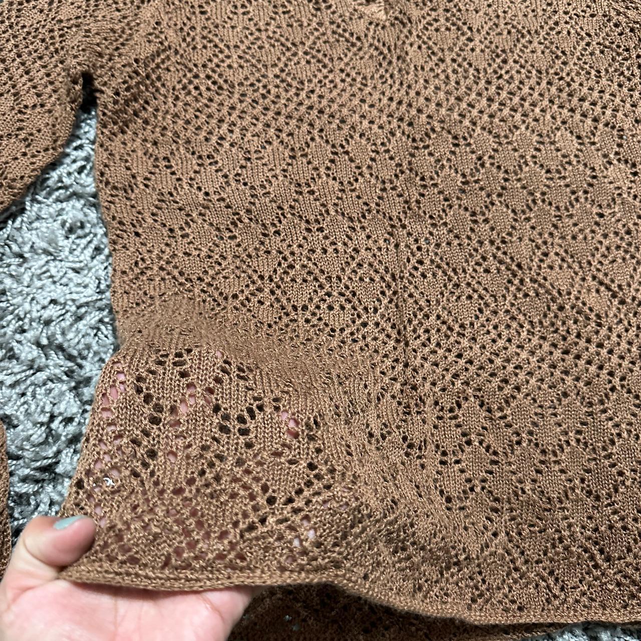 NWT Apostrophe Brown Whimsy Forest Fairy Crochet... - Depop