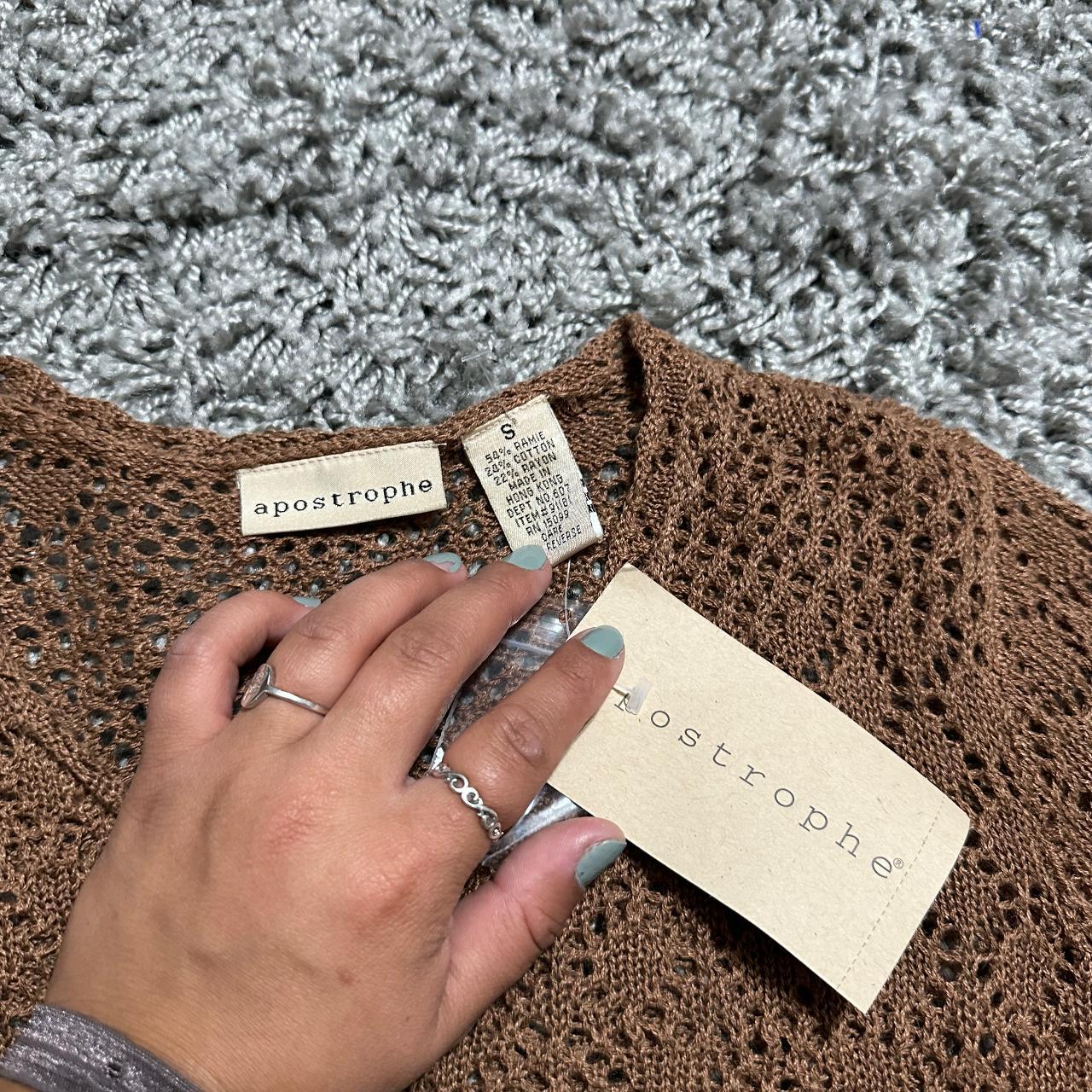 NWT Apostrophe Brown Whimsy Forest Fairy Crochet... - Depop