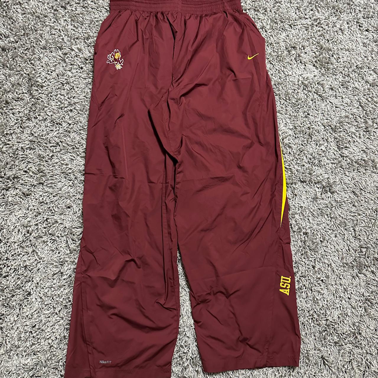 Nike ASU Arizona State Baggy Windbreak Workout Pants... - Depop