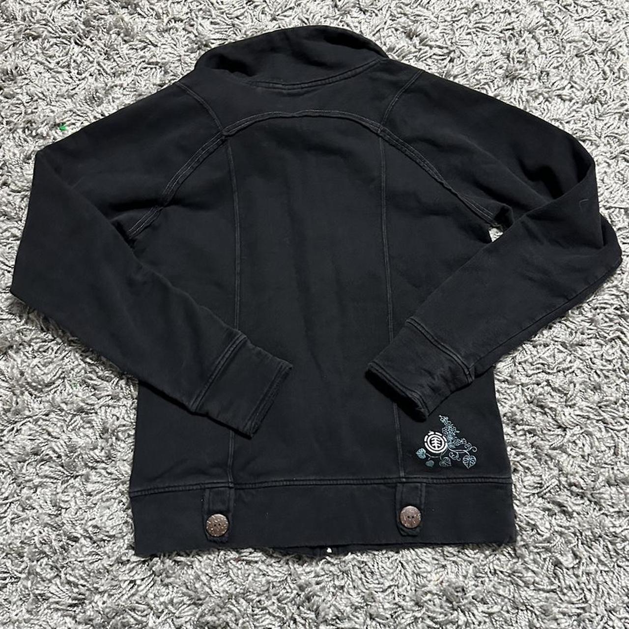 Women’s 2000s Element Black Zip Up Embroidered... - Depop