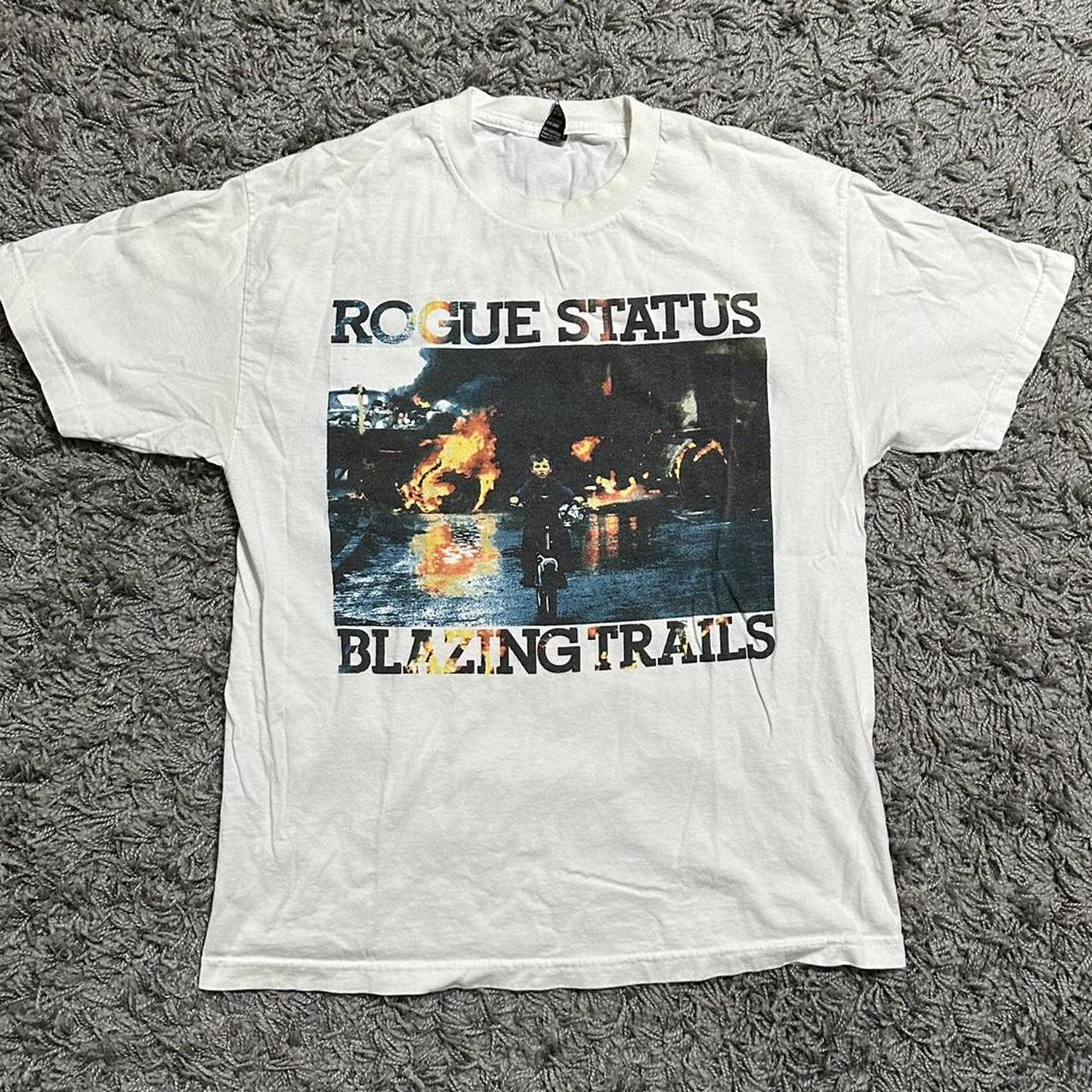 Rogue Status Graphic Tee 2000s Size L #roguestatus... - Depop