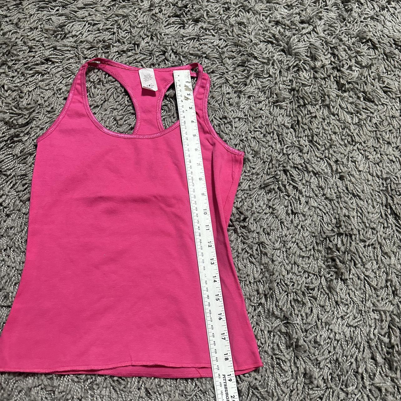 Vintage Basic Pink Razor Back Tank Size... | Depop