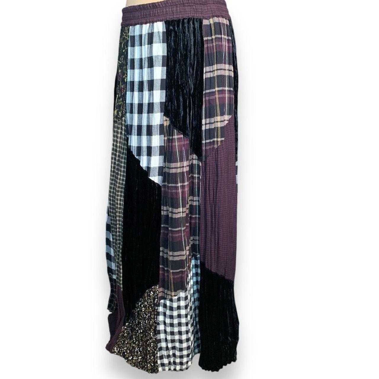 White Stag Patchwork Maxi Skirt • Multicolored... - Depop