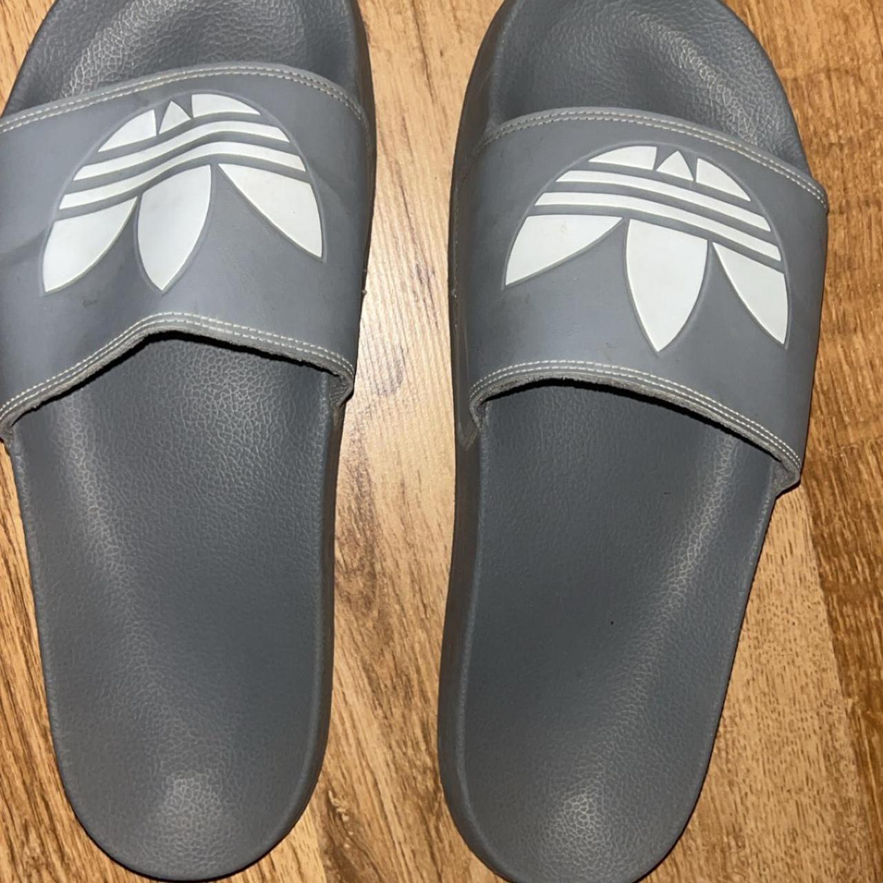 Adidas original sliders worn a bit but overall good... - Depop