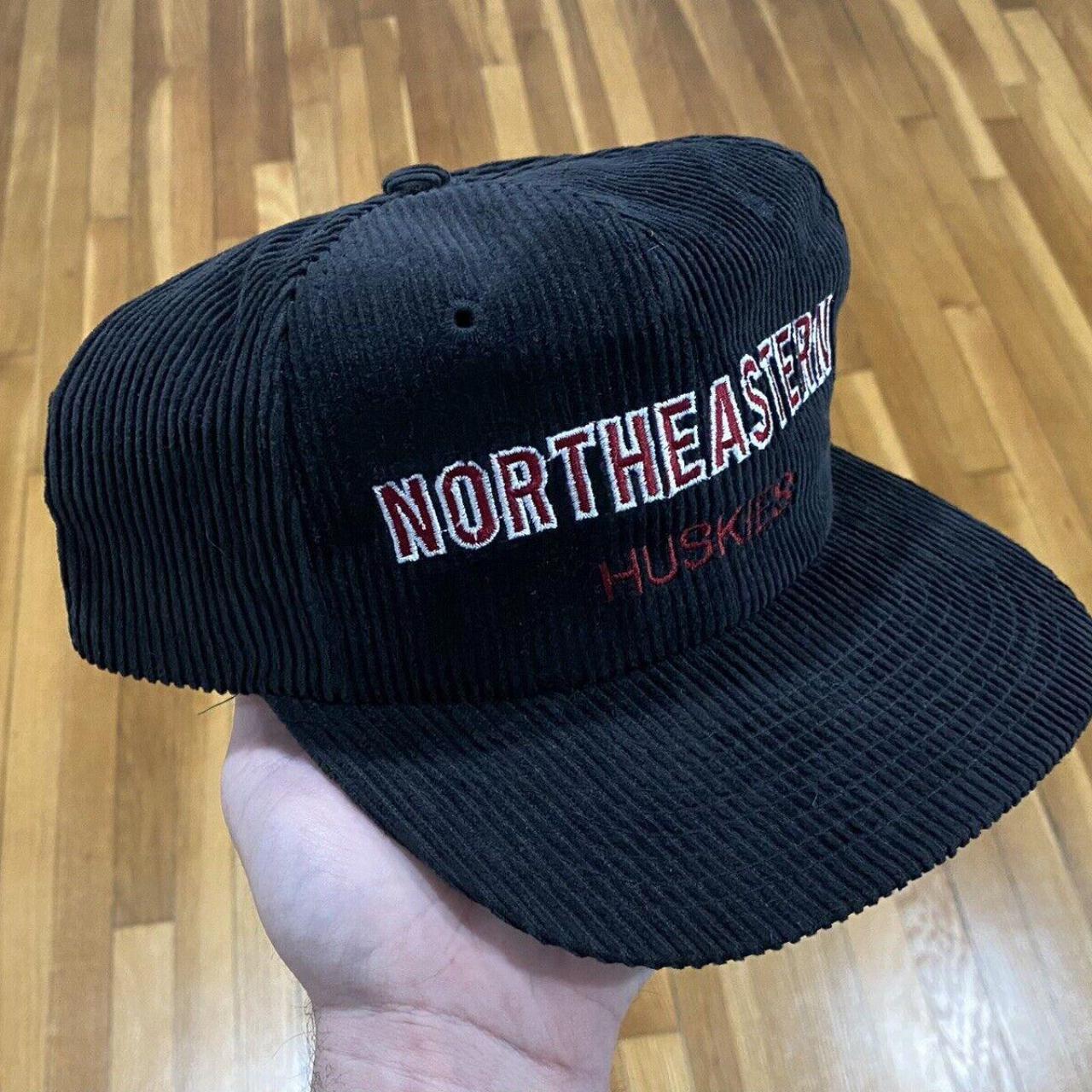 Vintage Northeastern Huskies Snapback Hat Black... - Depop