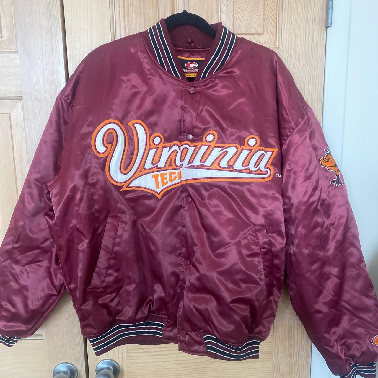 Virginia Tech Hokies 90s Varsity Jacket In... - Depop