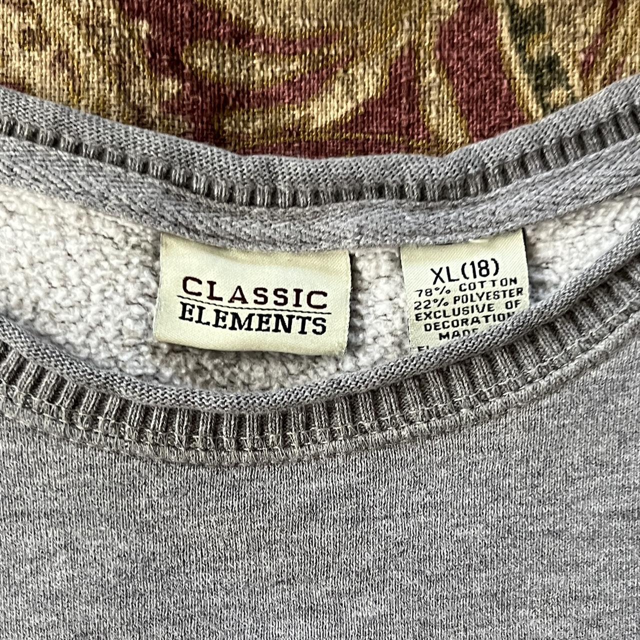 grey Classic Elements crewneck with nature... - Depop