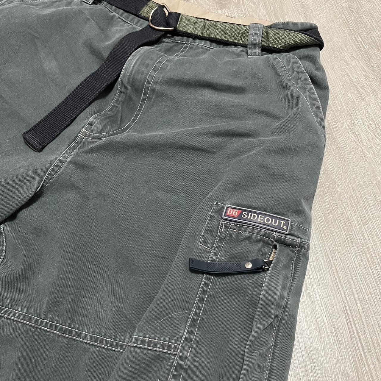 y2k side out 3/4 pants plus zip into shorts 36 waist - Depop