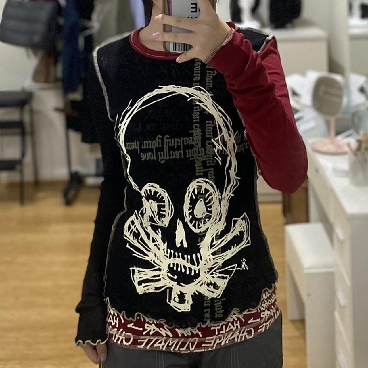 I need this gone!! NoName Space red/black skull... - Depop