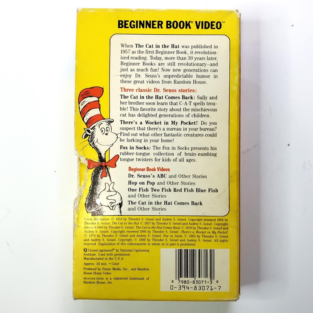 Dr. Seuss The Cat in the Hat Comes Back VHS... - Depop