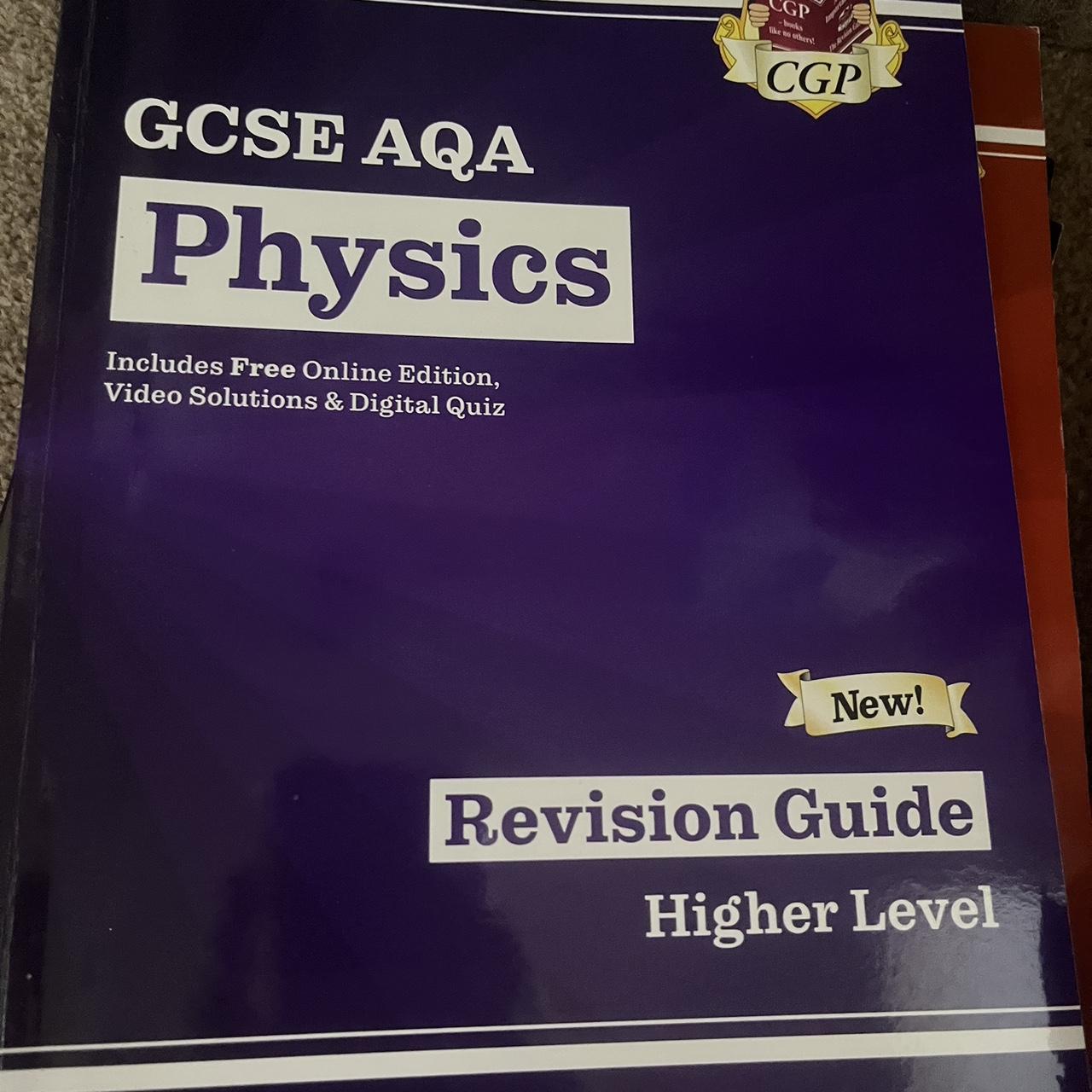 cgp gcse aqa physics revision guide higher level - Depop