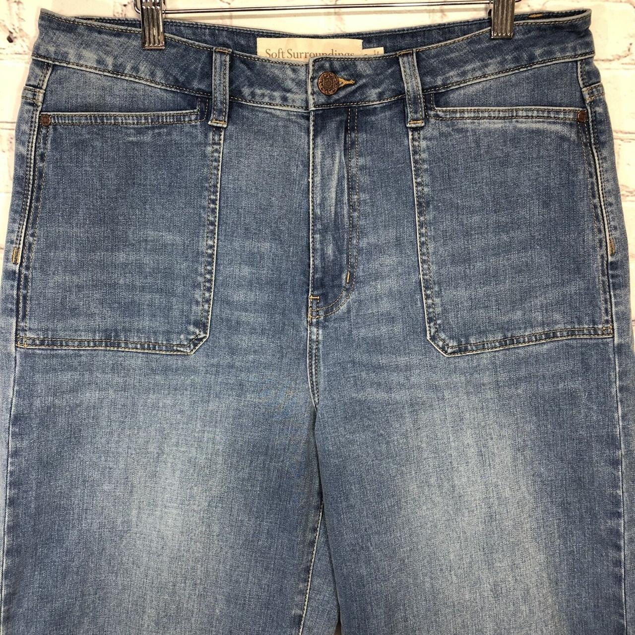Soft Surroundings Blue Denim Jean High Rise Stretch... - Depop