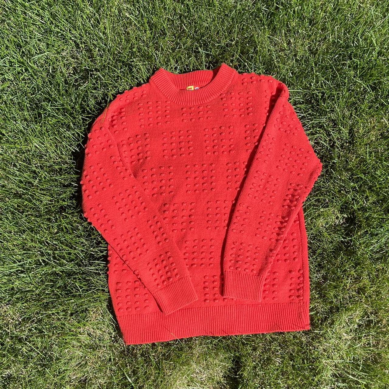 red lego sweater so comfy and stretchy... - Depop
