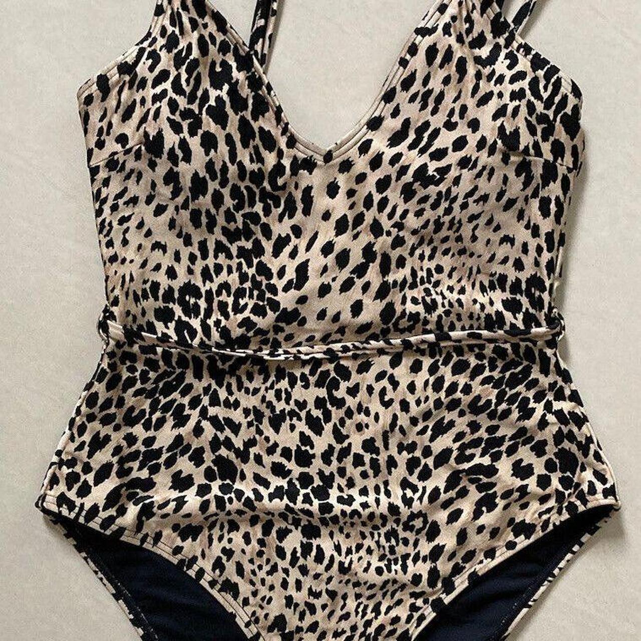 New Look Leopard Print Swim Suit Size 10. Been worn... - Depop
