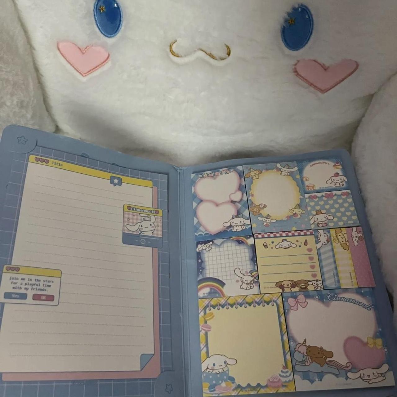Cinnamoroll notepad with note sticky’s - Depop