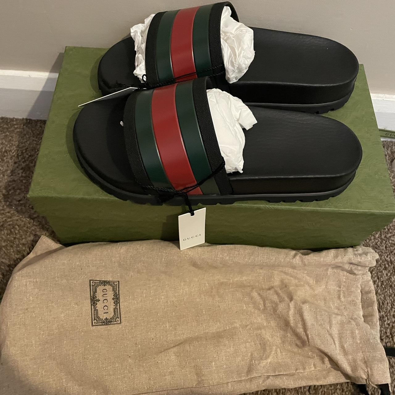 Brand New and 100% Genuine Gucci Web Sliders. I... - Depop