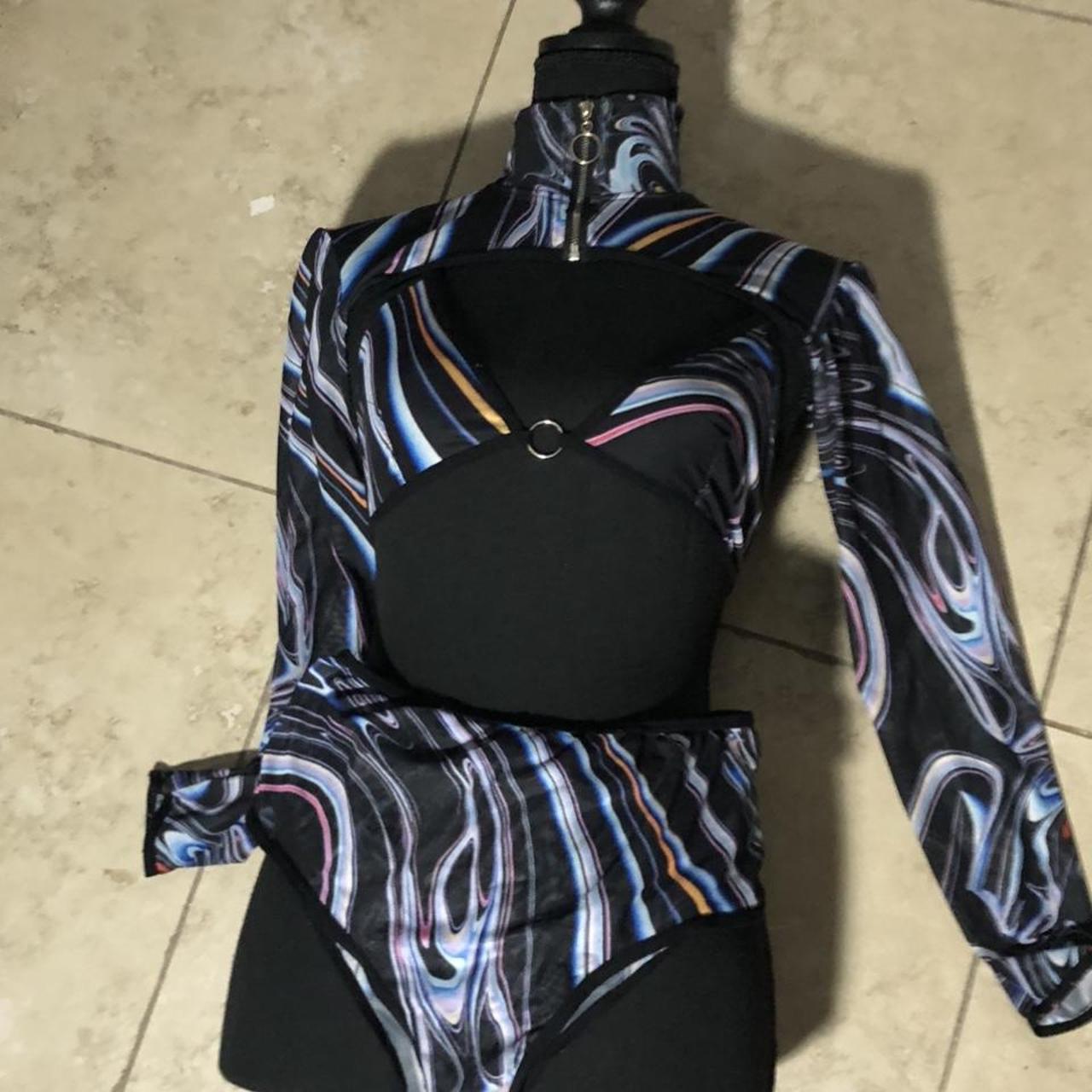 3 piece Marble Trippy Mesh Rave Set. - Depop
