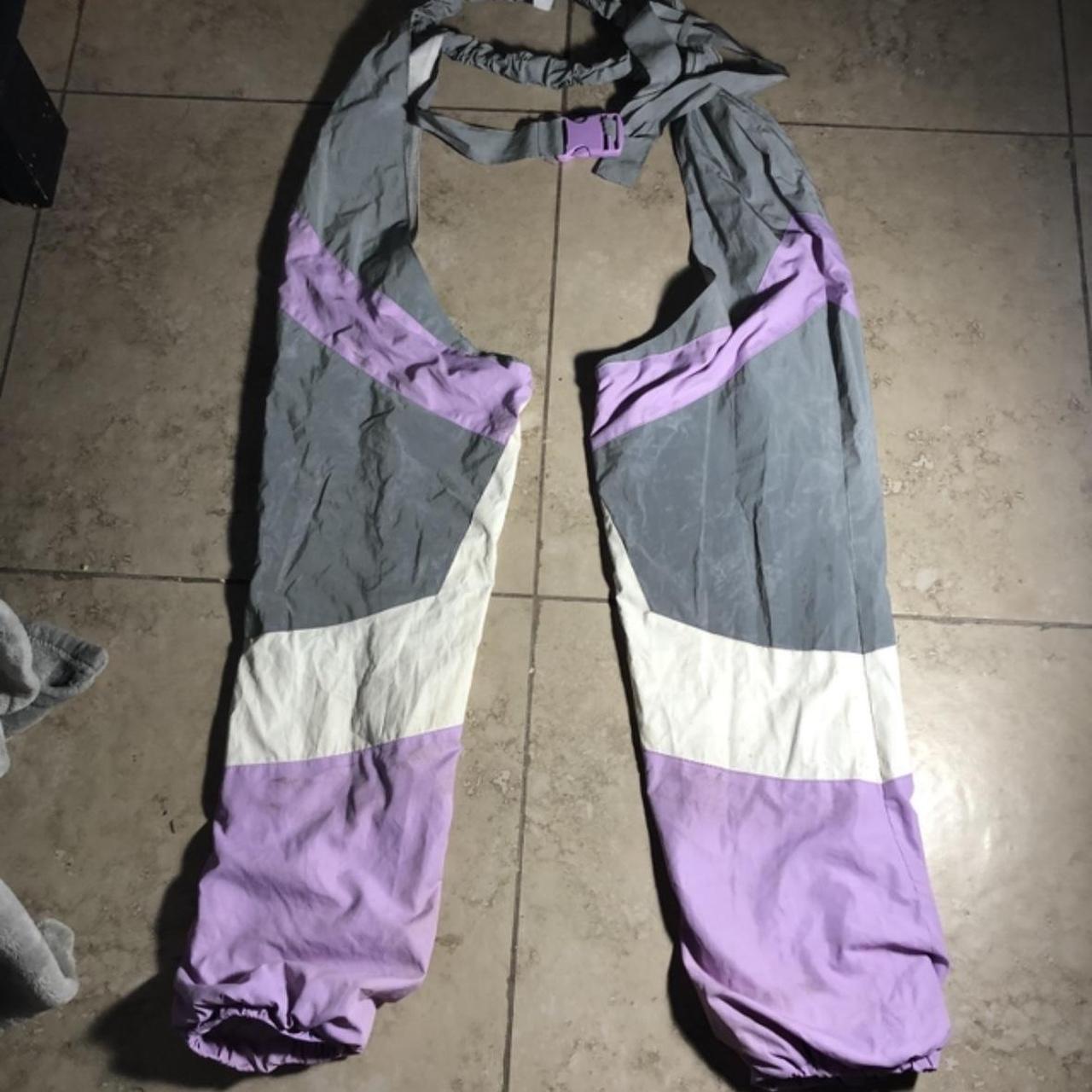 Reflective Iheartraves assless Chaps cut pants edm - Depop