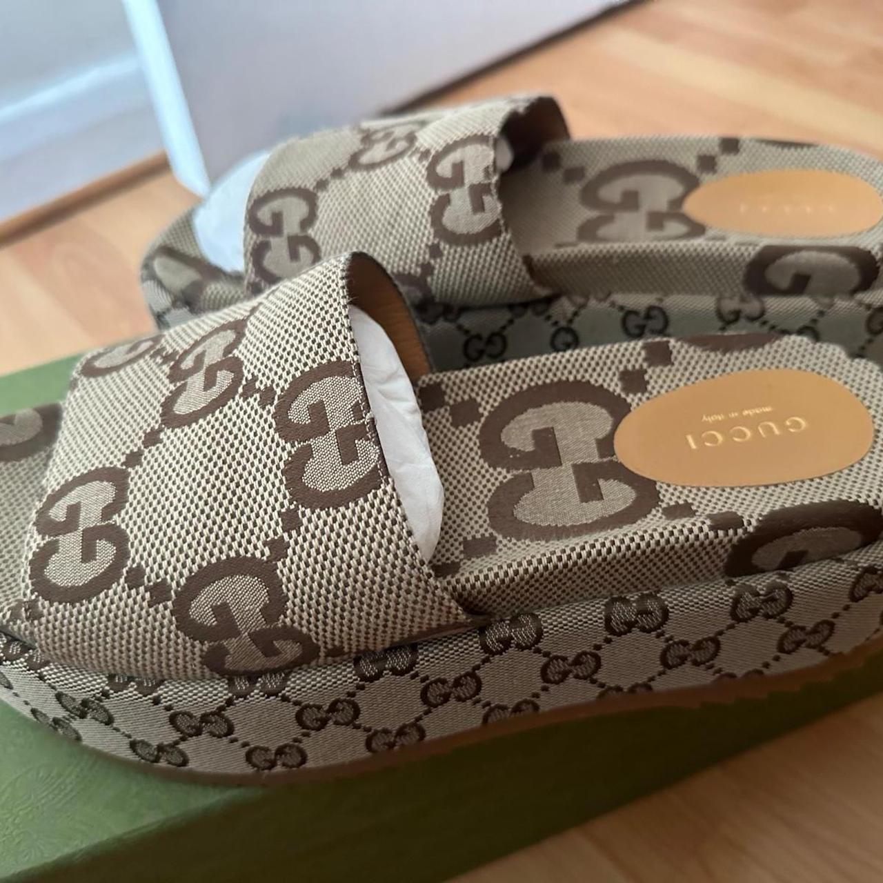 Gucci GG Canvas Platform Slide Women’s... - Depop