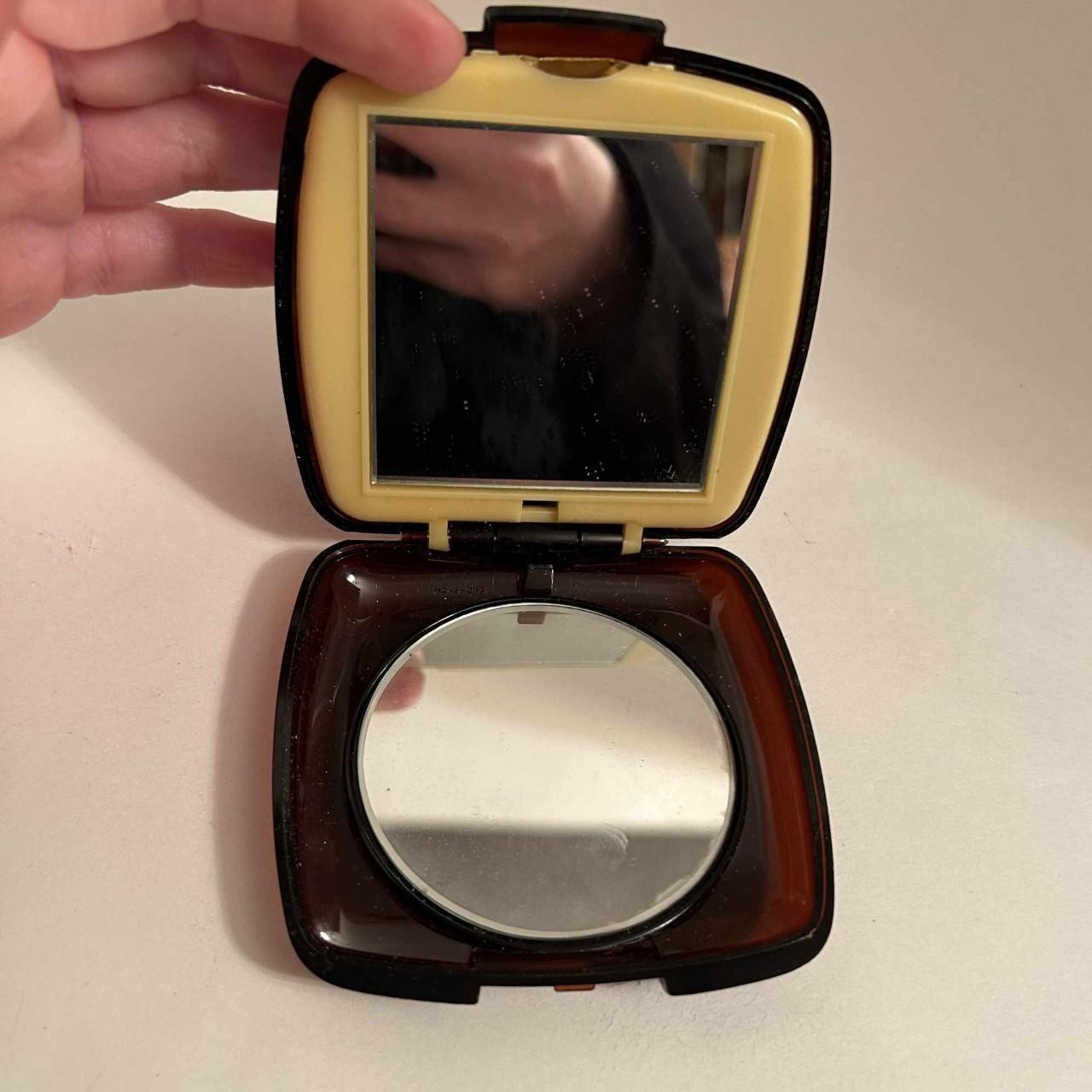 Light Up Double Mirror Compact Brown Vintage... - Depop