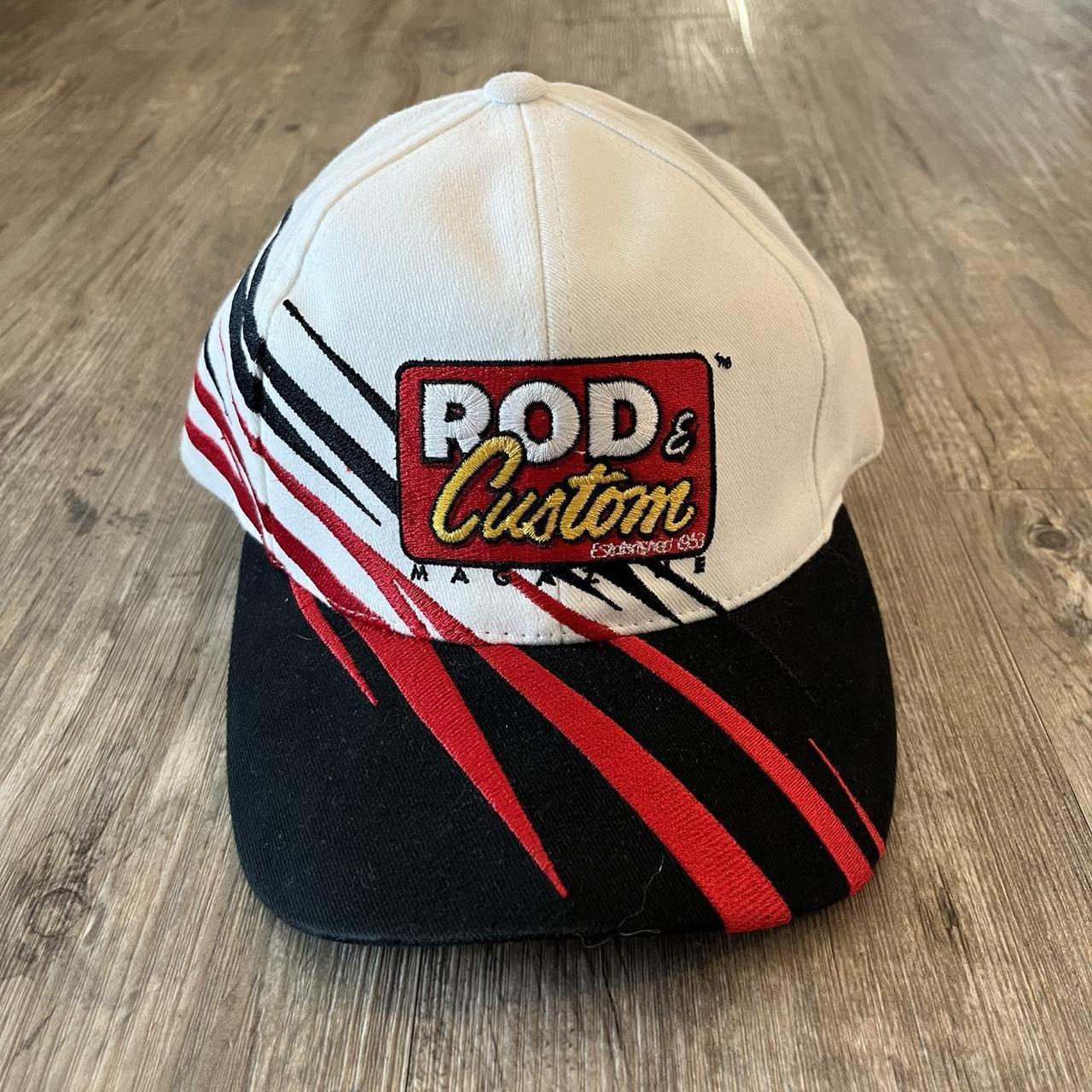 Vintage Racing Car White Hat Rod and custom... - Depop