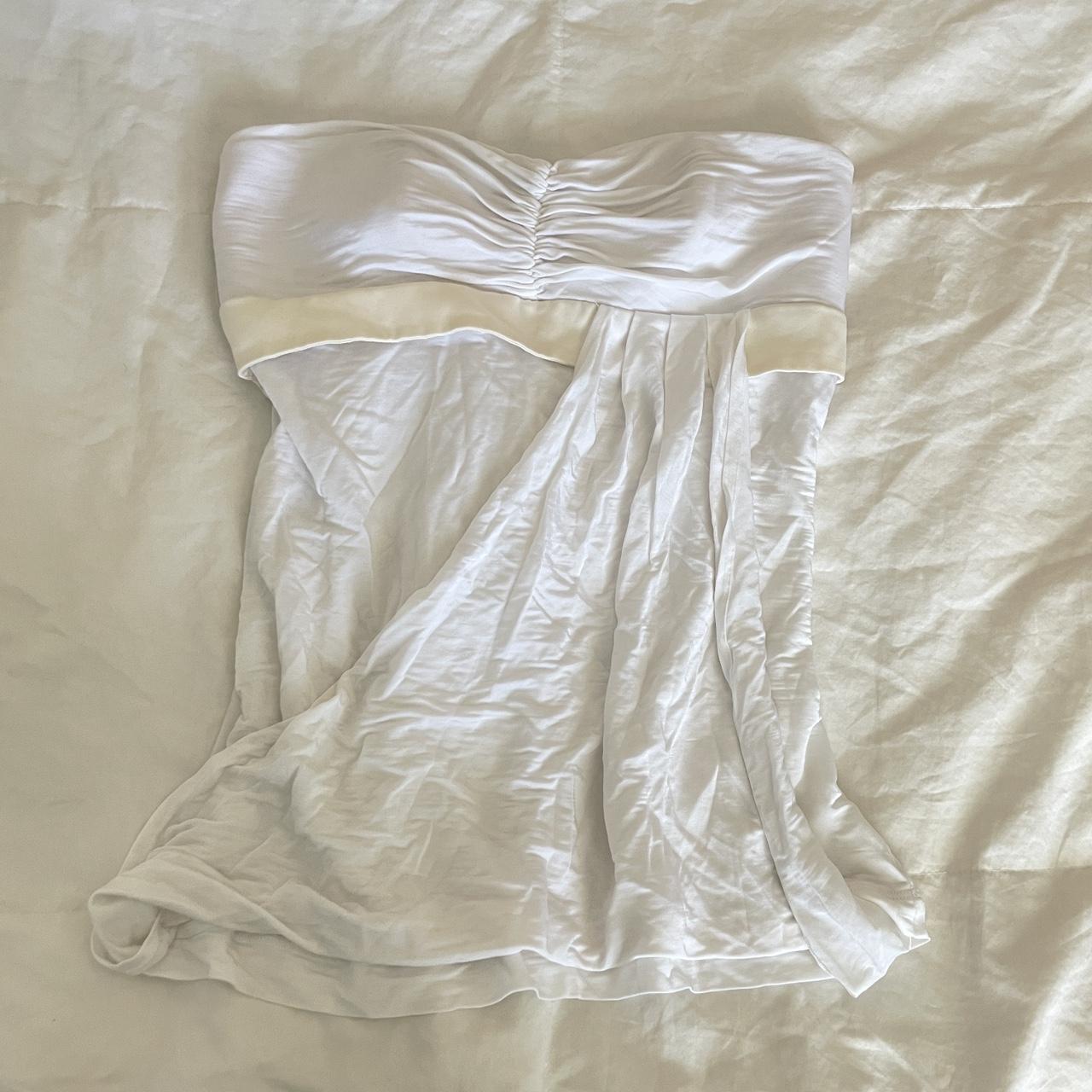 White Bebe tube top (never worn) See through... - Depop
