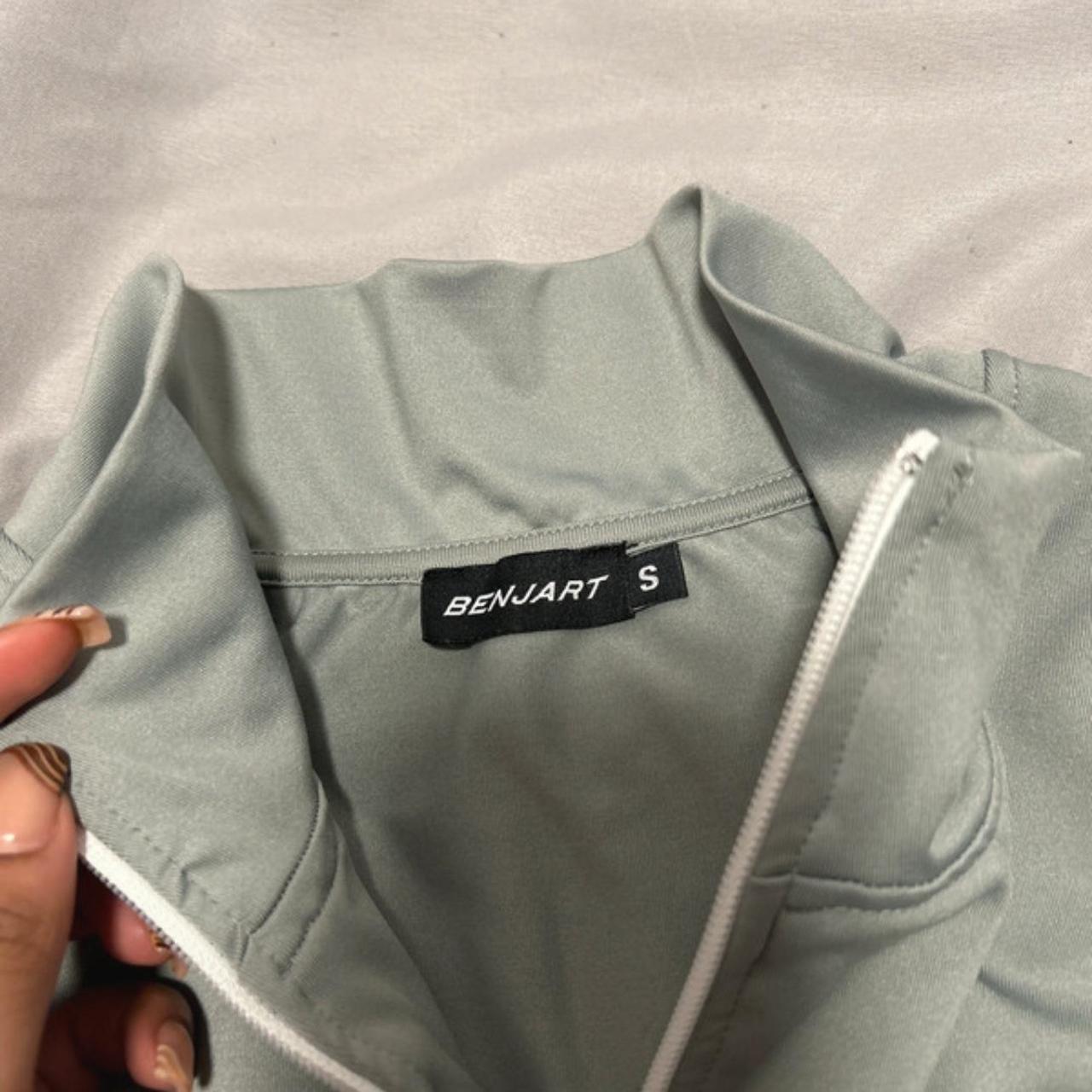 Grey and white benjart tracksuit #tracksuit worn a... - Depop