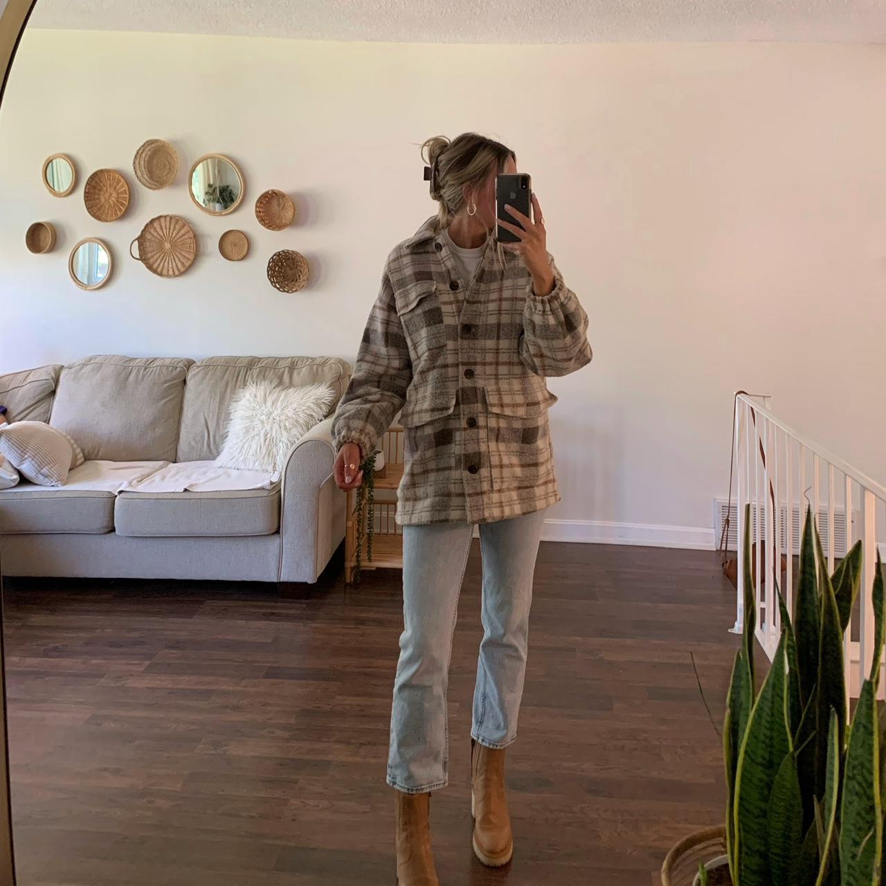 Target plaid shacket! Oversized fit, inside is... - Depop