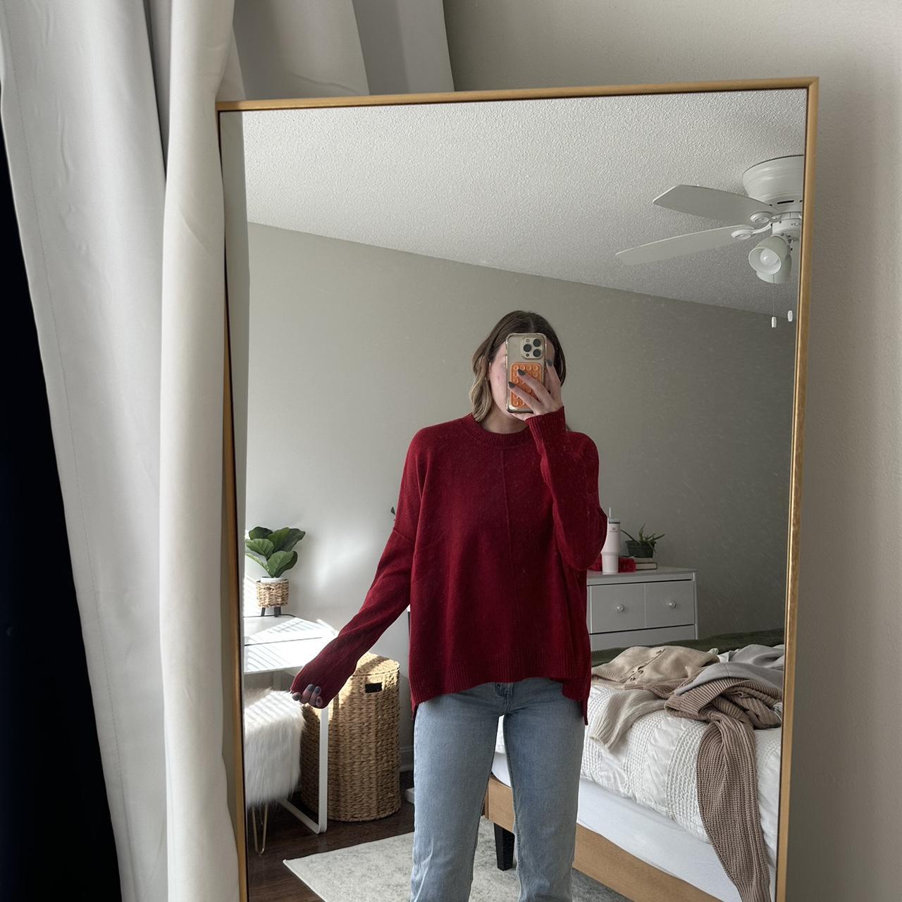 Deep red sweater from New York & Company! Such... - Depop