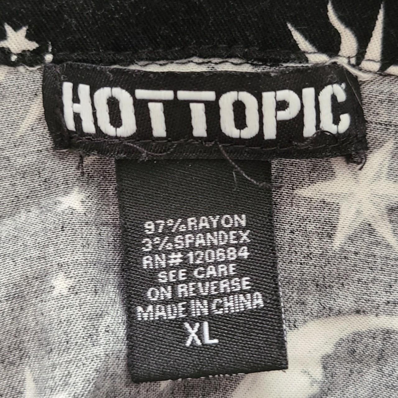 Hot topic celestial button up top with front tie. - Depop