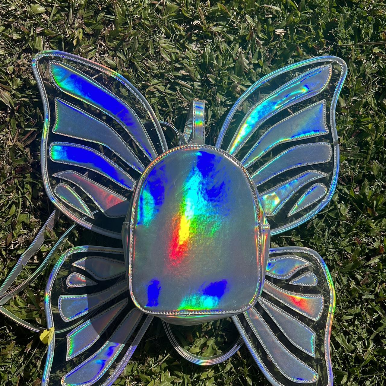 Clubexx holographic butterfly backpack Only has... - Depop