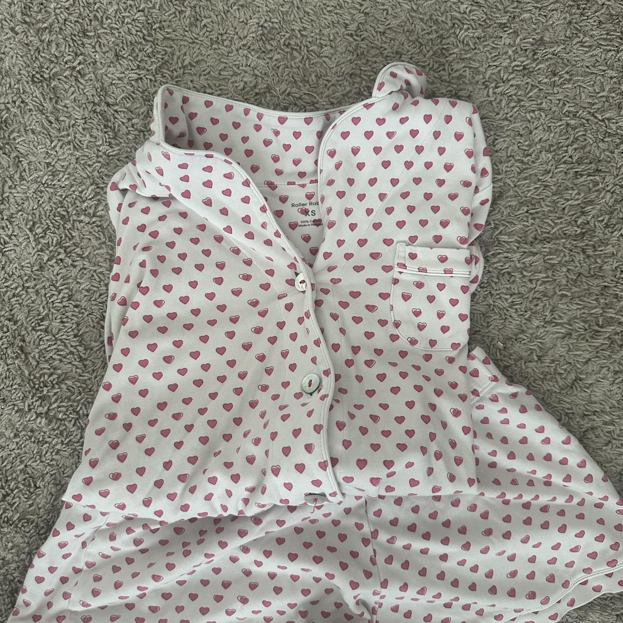 Roller rabbit heart pajamas Size XS Has been worn... - Depop