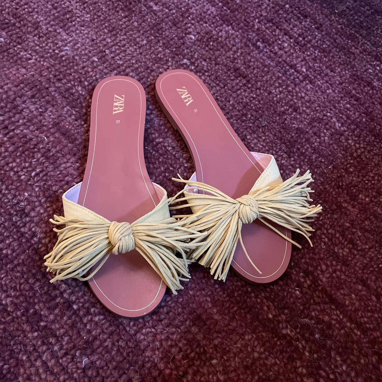 Zara slides size 6.5 - Depop