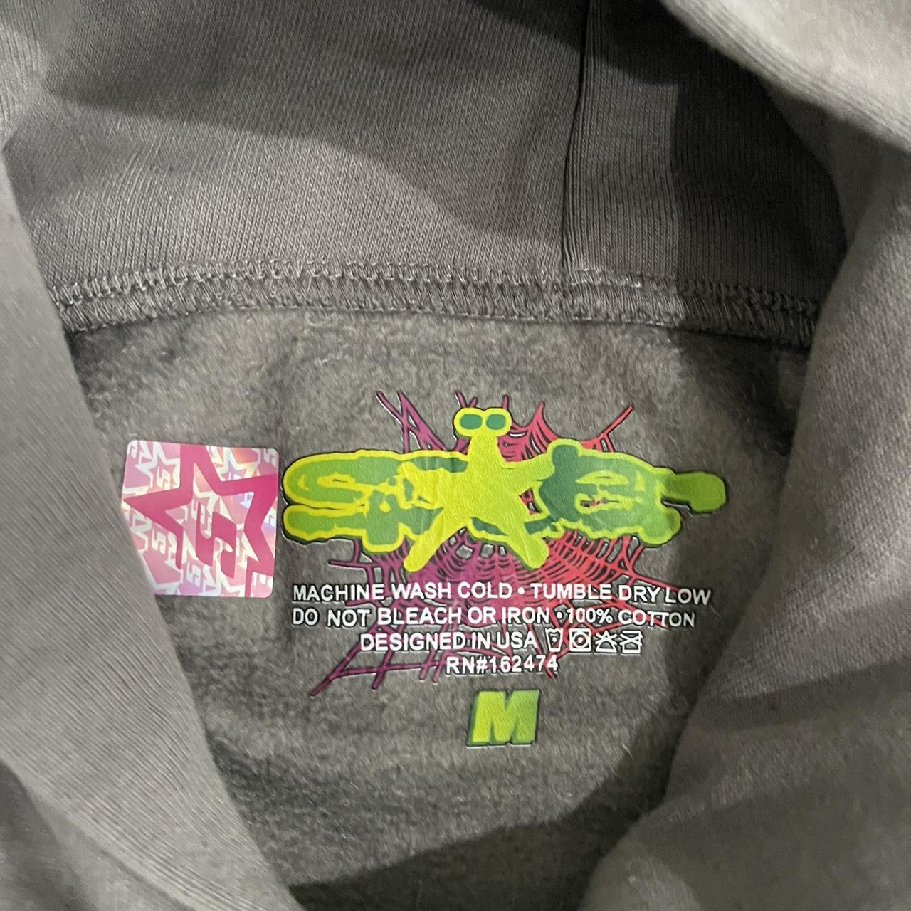 Brand new Sp5der Slate Grey Hoodie Size M Send... - Depop