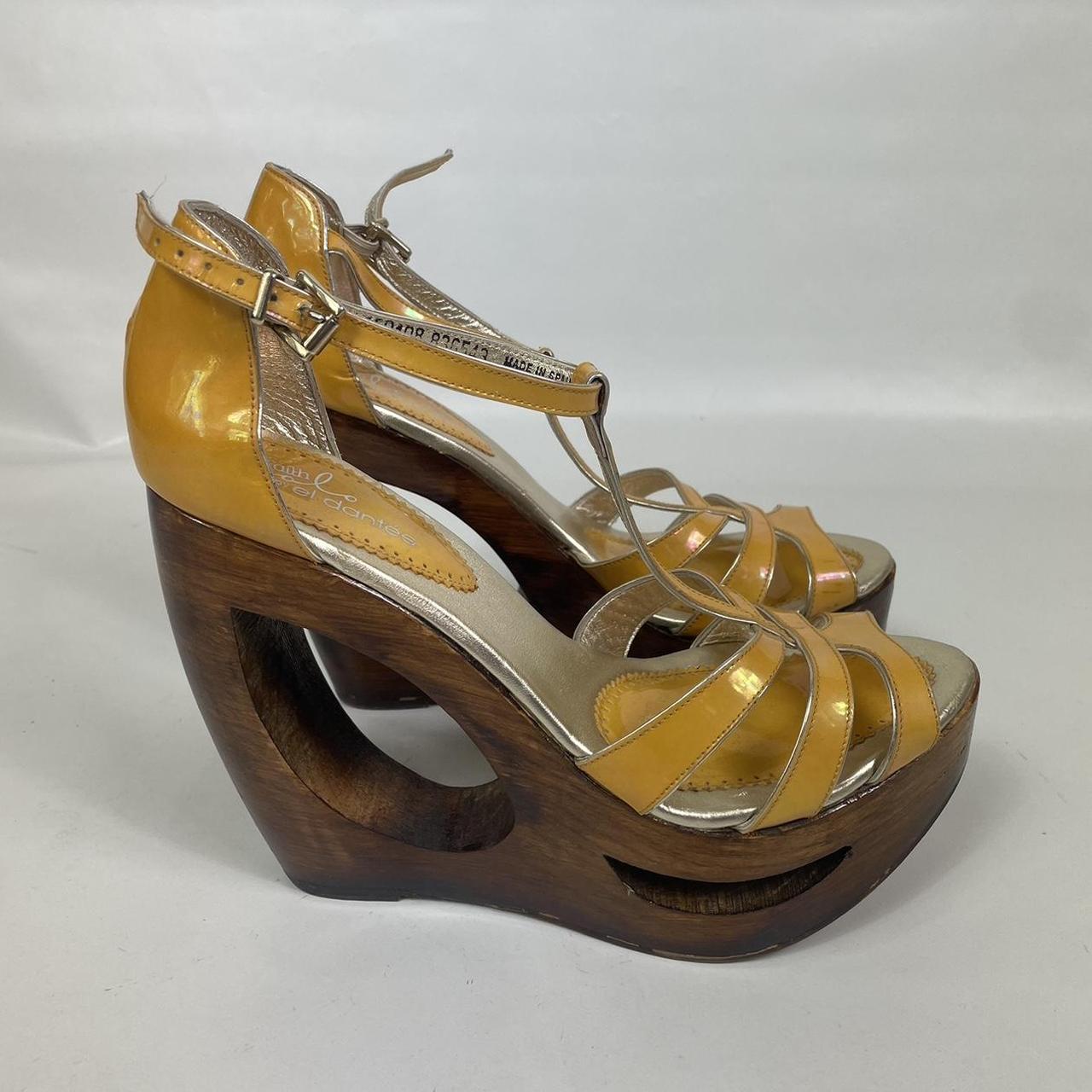 Vintage 2000s el dante faith wedge platform strappy... - Depop