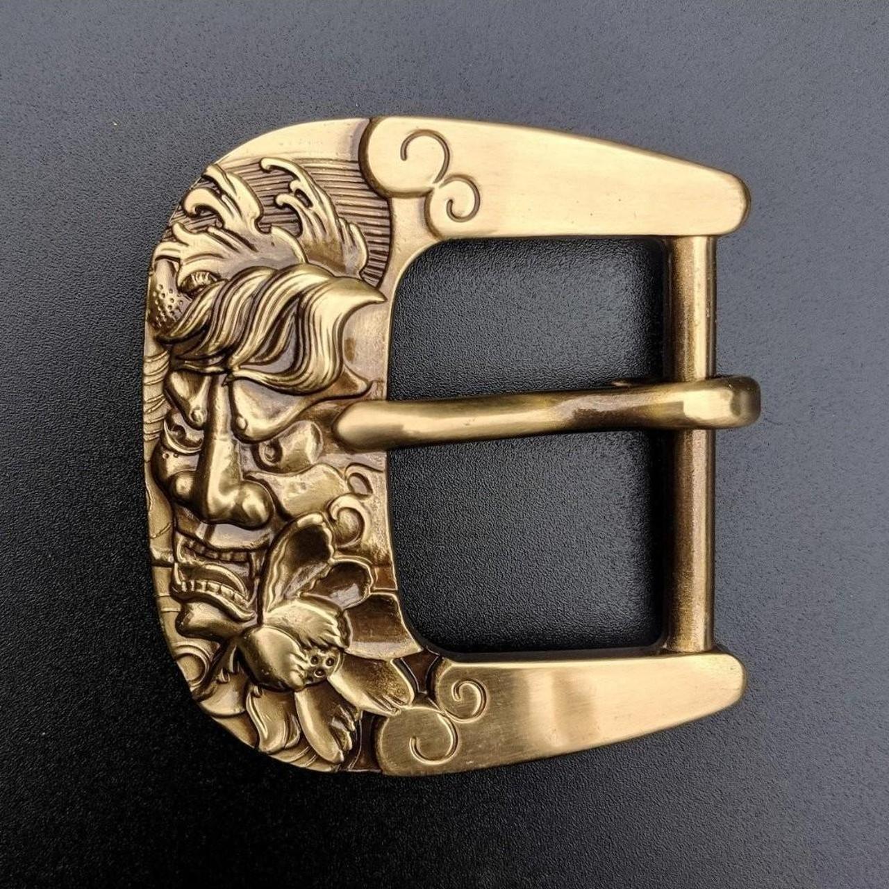 Solid brass buckle. Japanese theme featuring a... - Depop