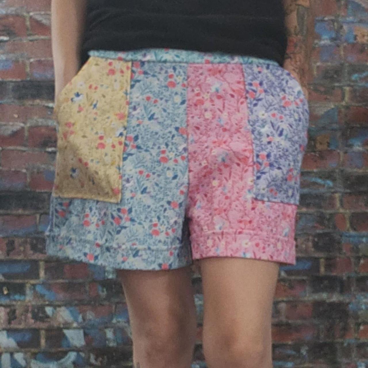 BLACKMILK medium cute pastel colorblock shorts with... - Depop