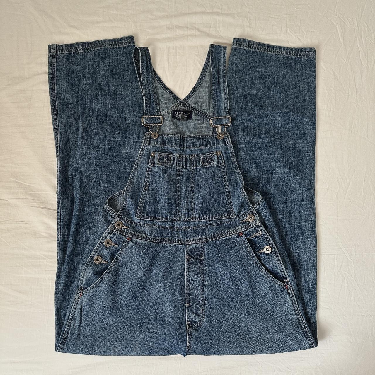vintage y2k denim overalls perfect for fall and... - Depop