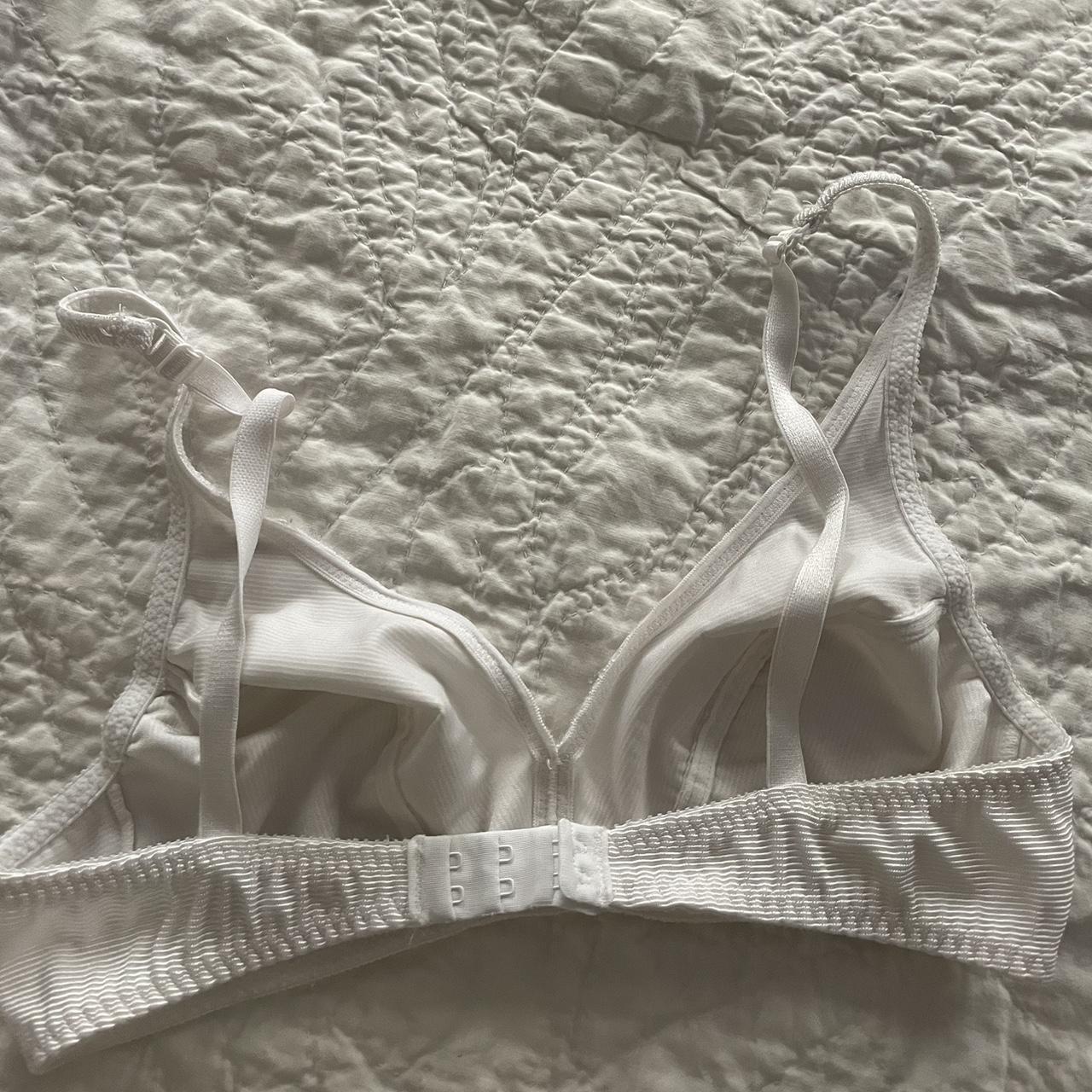 Vintage ribbed bra No tag or size, fits like a... - Depop