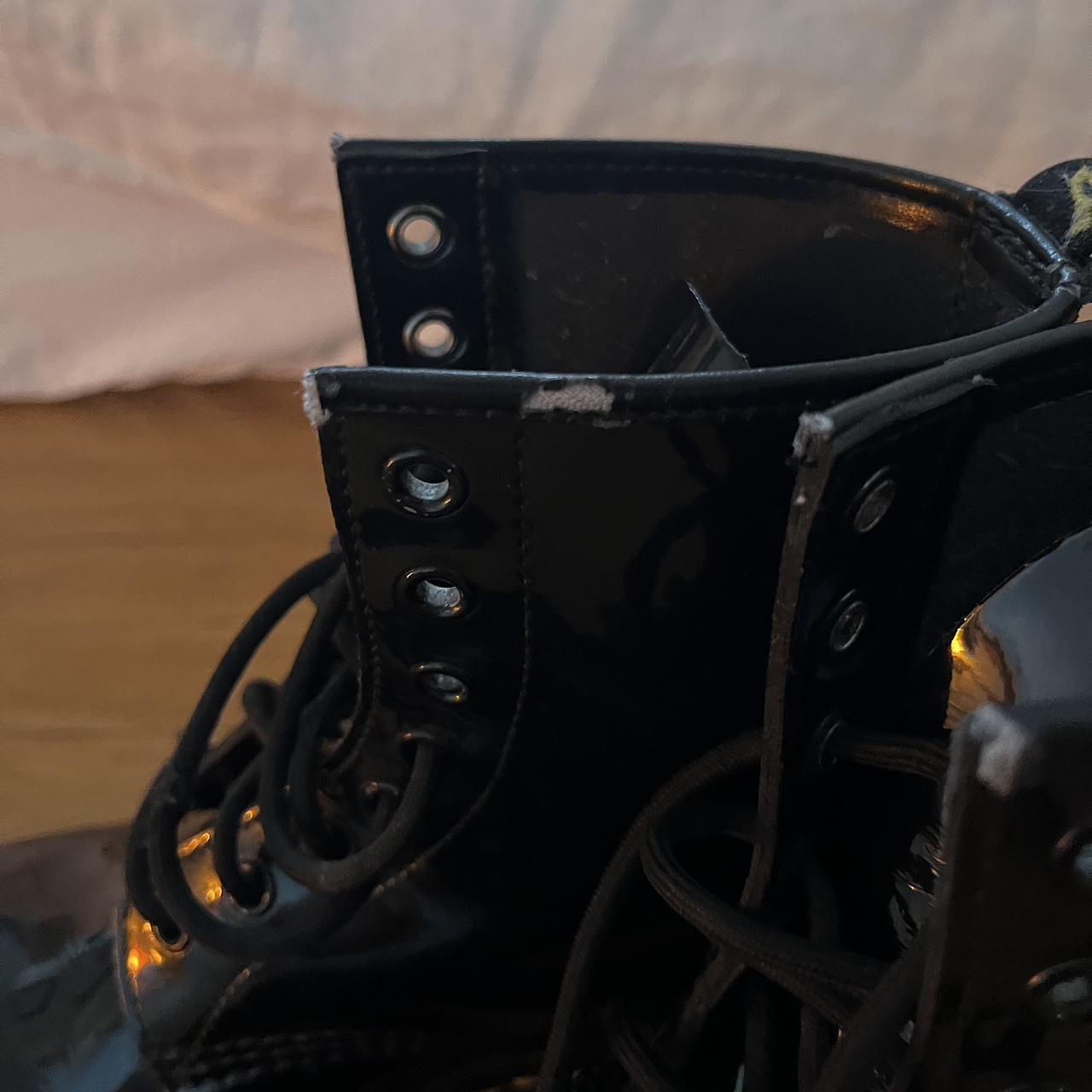 black doc martens boots, patent/shiny really nice... - Depop