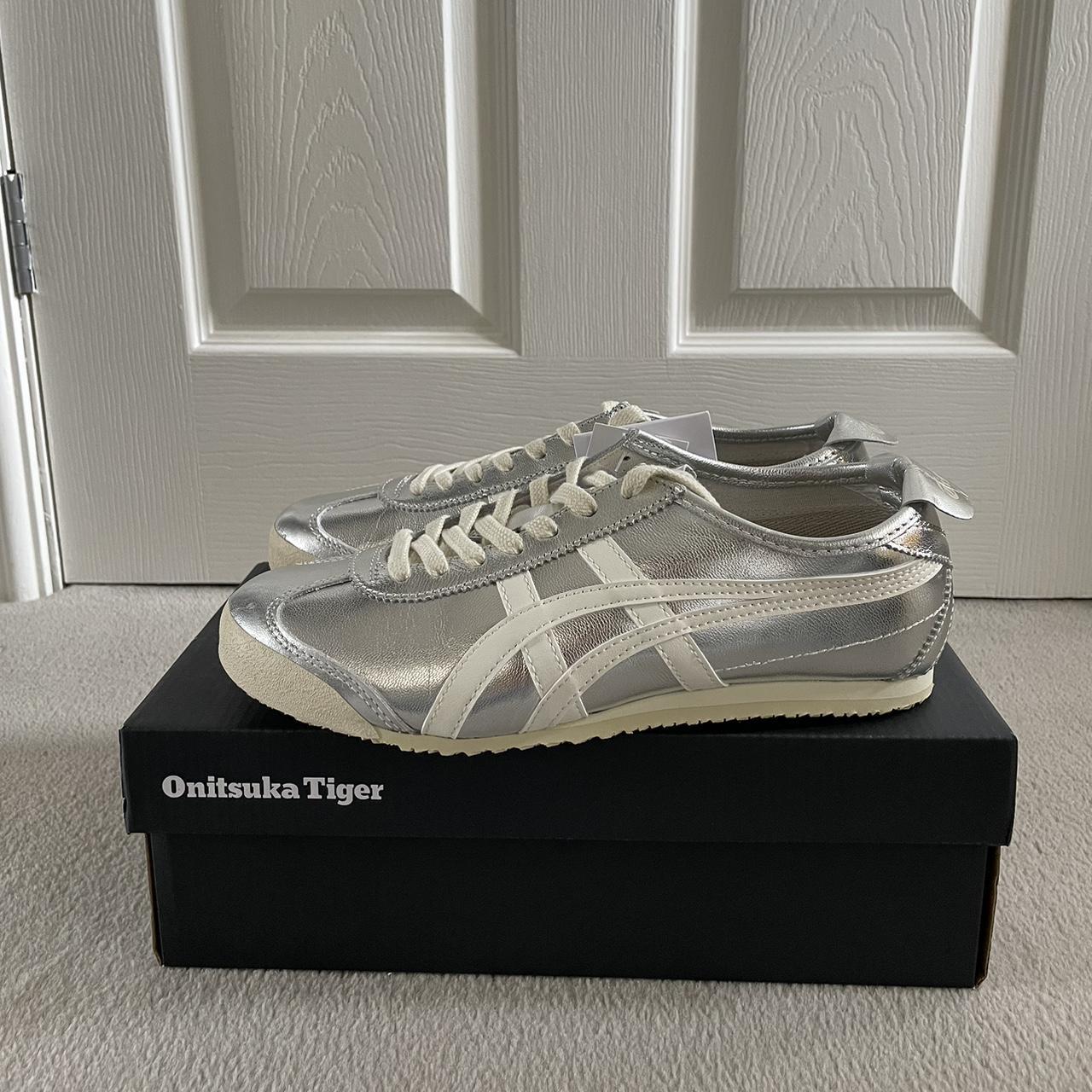 Onitsuka tiger Mexico 66 silver and off white U.K.... - Depop