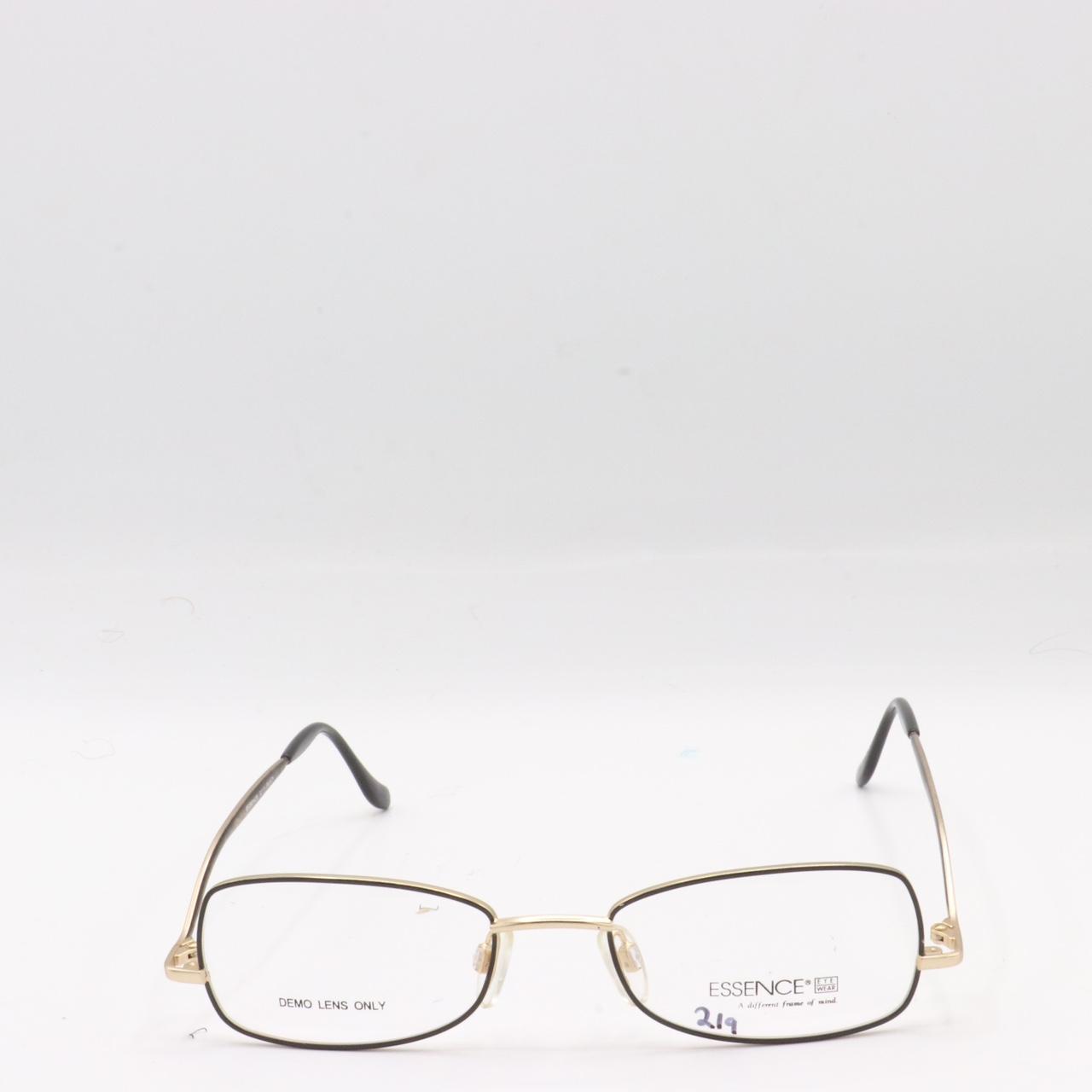 Black Gold Rectangle Thin Rim Vintage Unisex Glasses... - Depop