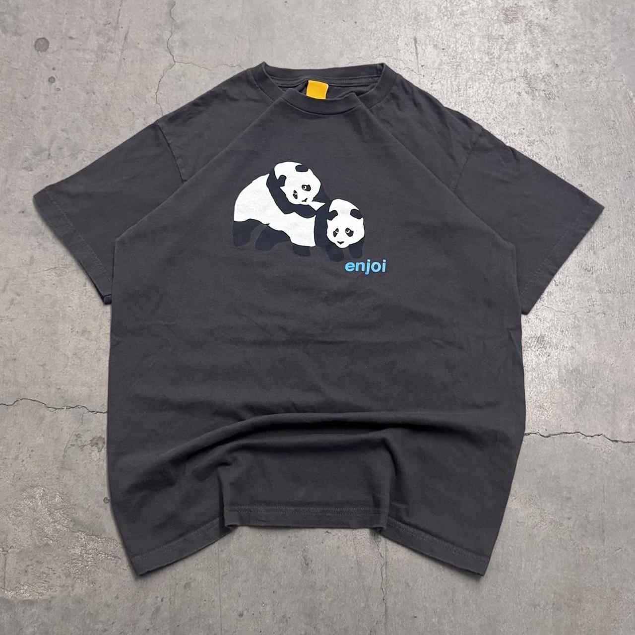 vintage y2k enjoi pandas humping skate tshirt grey... | Depop